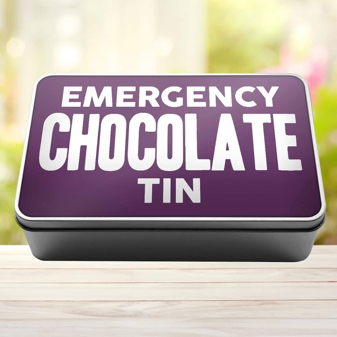 Purple Chocolate Storage Tin, Sweetie Jars, Chocoholic, Metal Tin Box ...