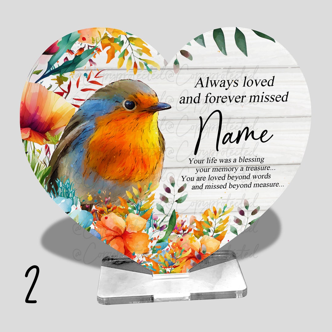 Robin Memorial Ornament, Personalised Memory, Gifts for Loss Of, Mother ...