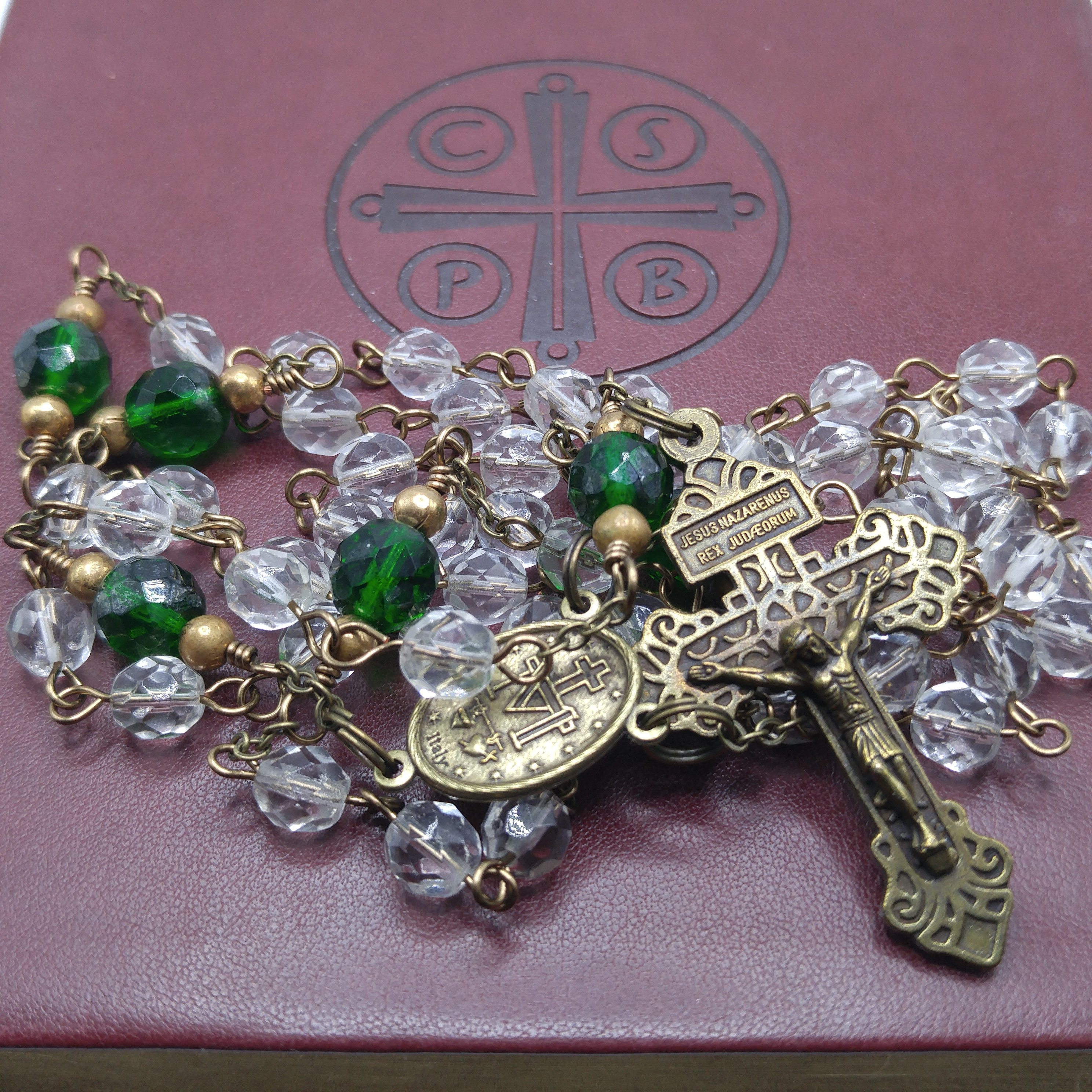 Pardon Indulgence Crucifix Hand-made Wire Wrapped Five Decade Rosary ...