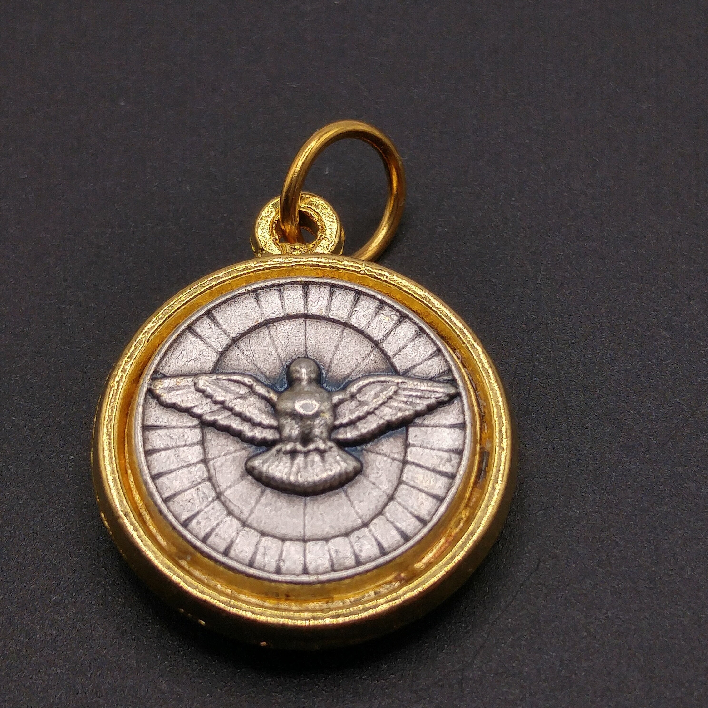 Two Toned Holy Spirit Holy Family Two Sided Medal, 3/4 Inch, Each Medal ...