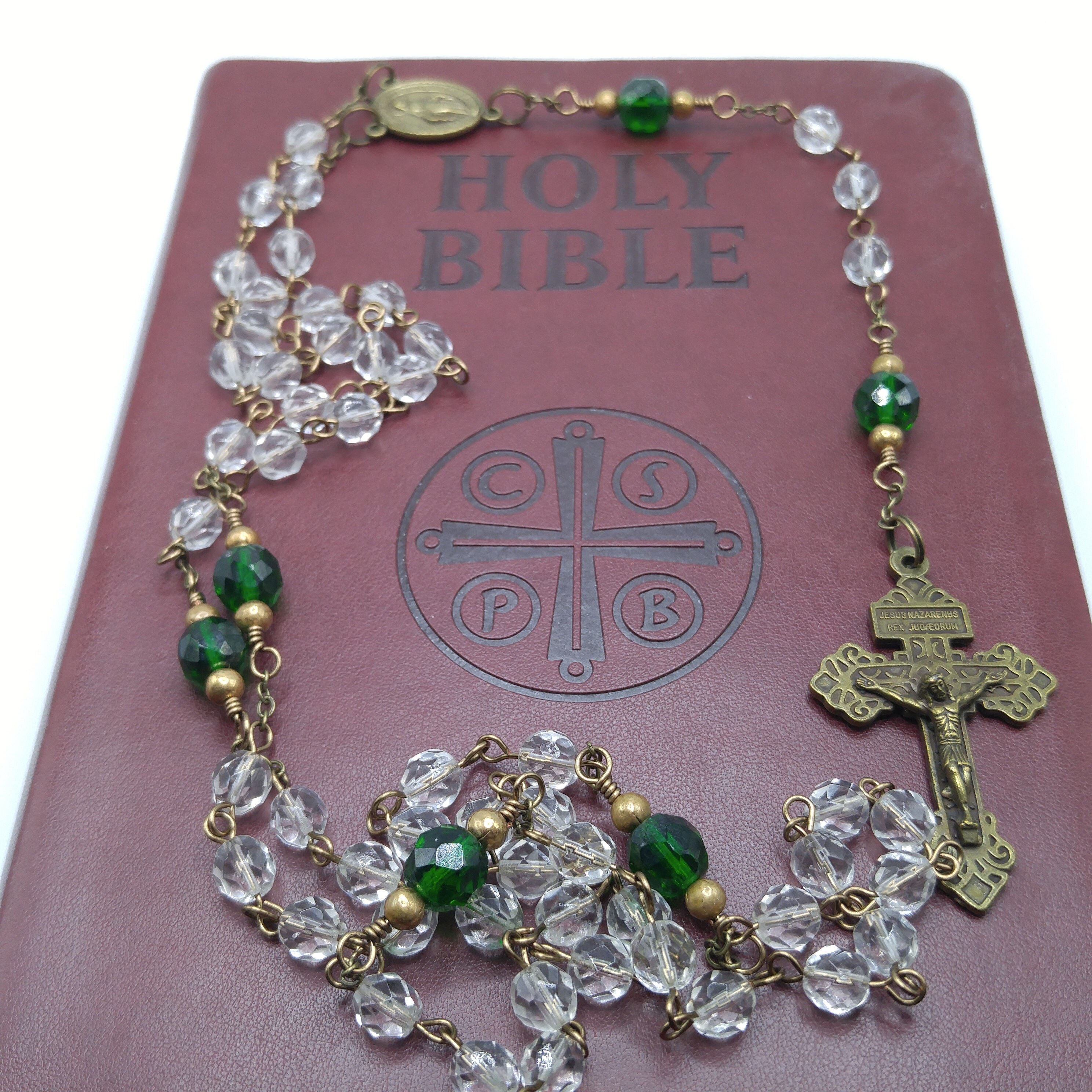 Pardon Indulgence Crucifix Hand-made Wire Wrapped Five Decade Rosary ...