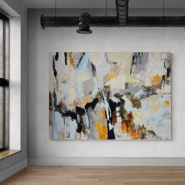 Large Abstract Canvas - Etsy