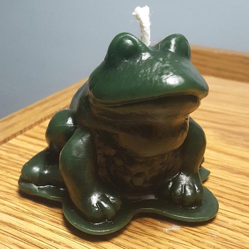 Frog Beeswax Candle - Etsy