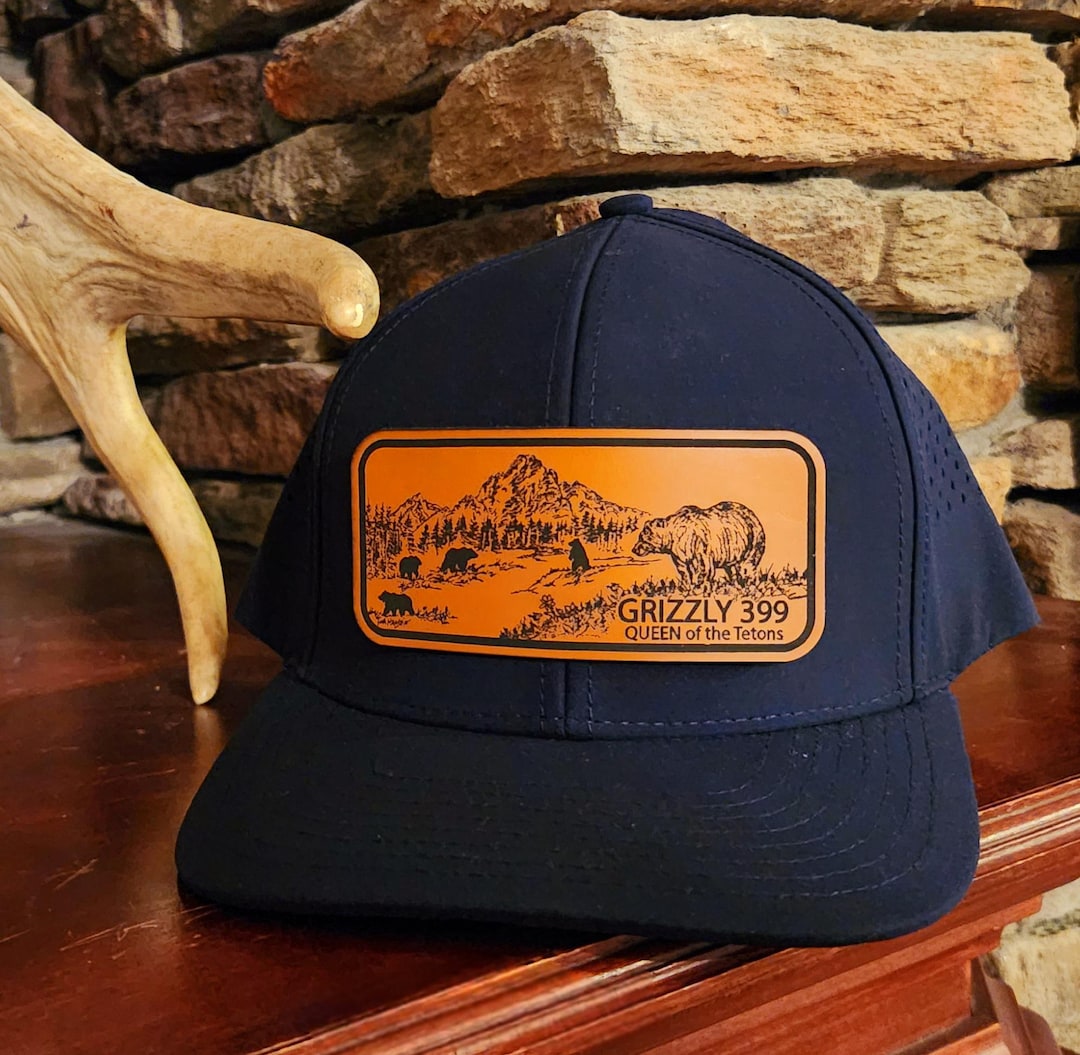 Grizzly 399 Hat Patch/leather Hat Patch/laser Engraved Hat Patch ...