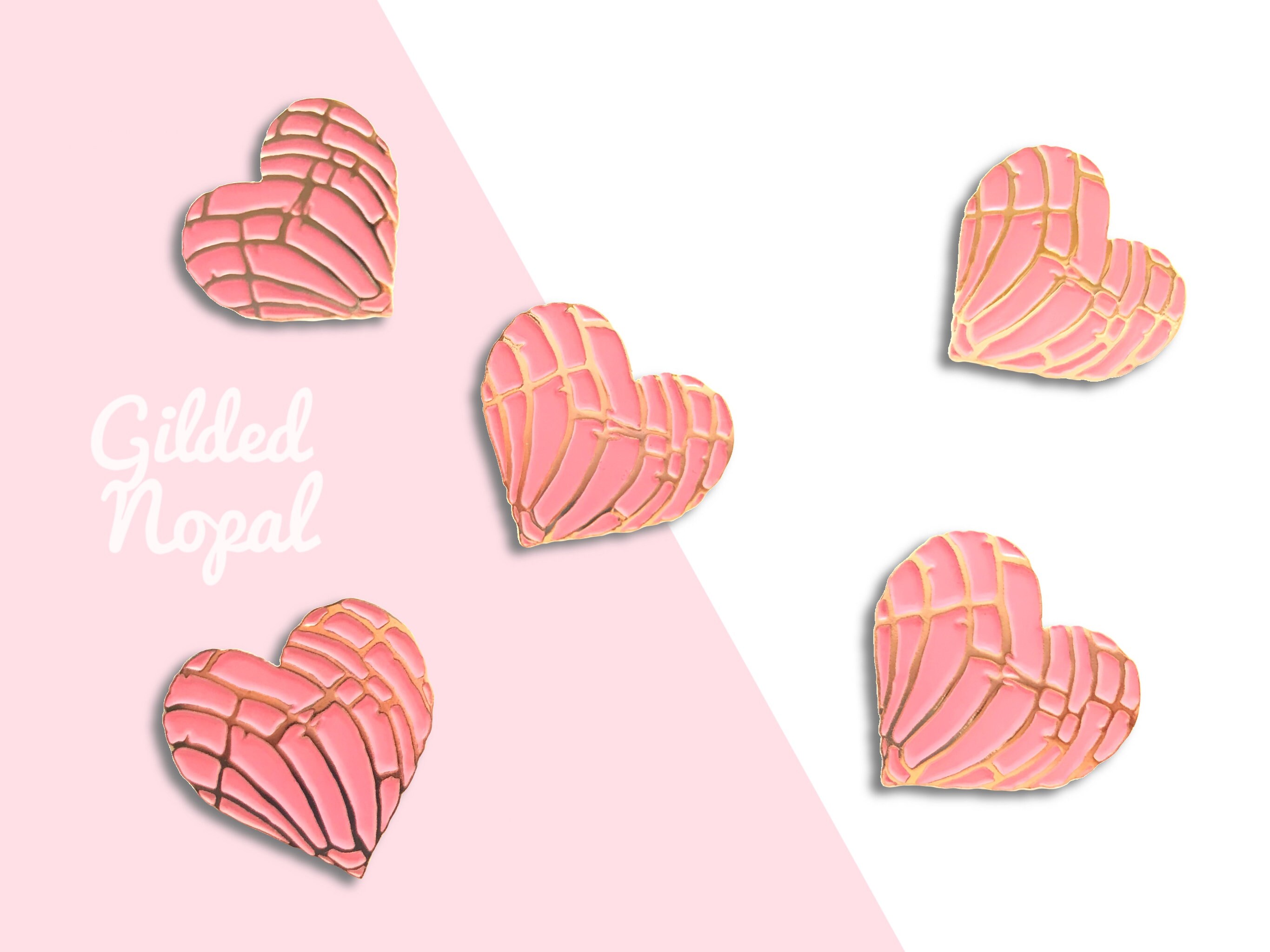 Concha Heart Pin Pink Concha Pin Pan Dulce Enamel Pin Original | Etsy