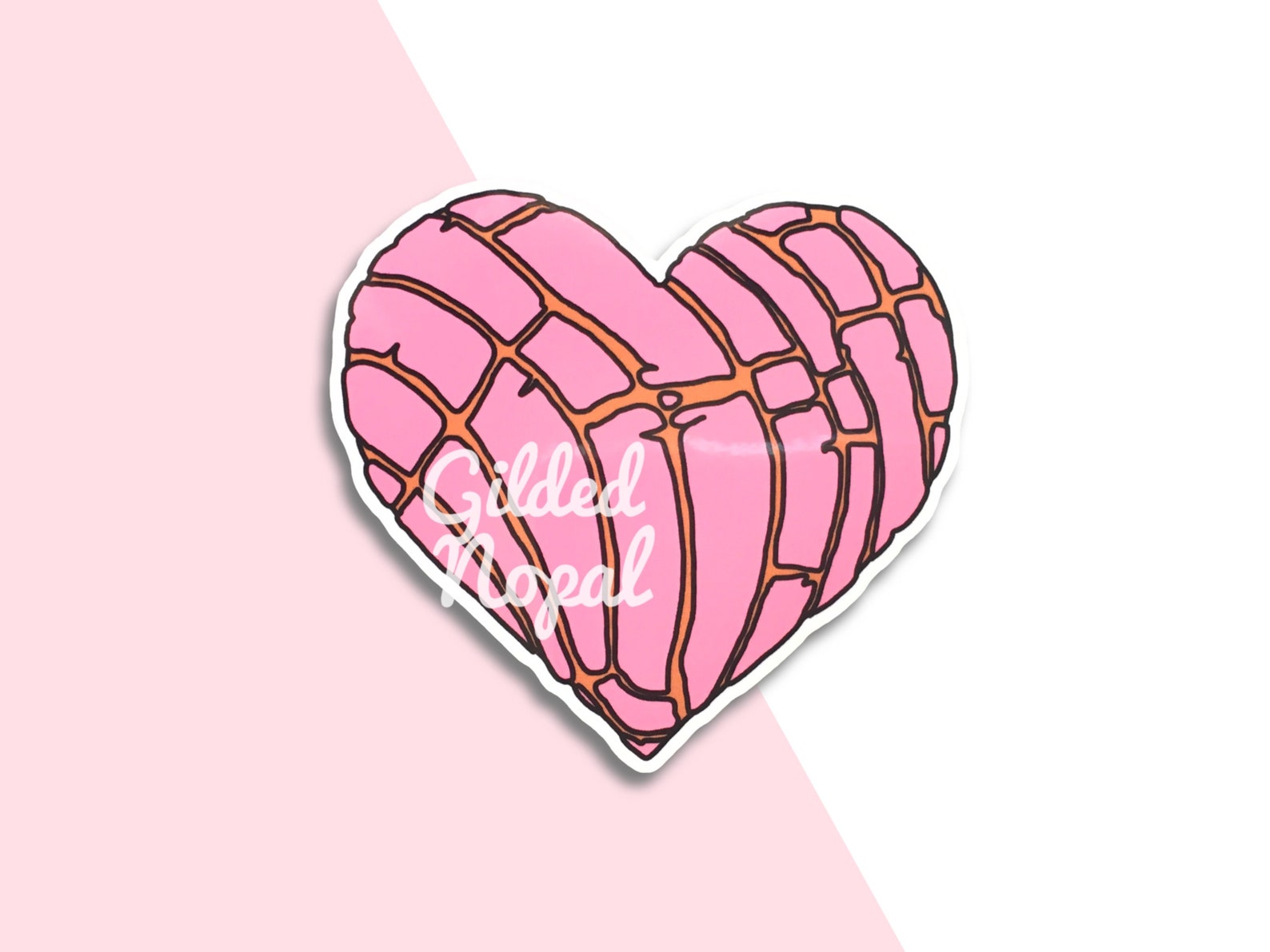 Concha Heart Sticker Pan Dulce Vinyl Decal Pink Concha Sticker - Etsy