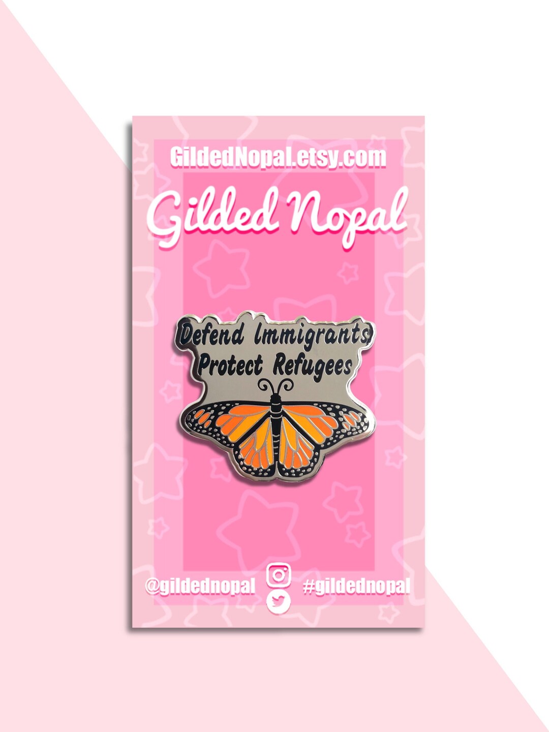 Defend Immigrants Protect Refugees Pin // Monarch Butterfly - Etsy