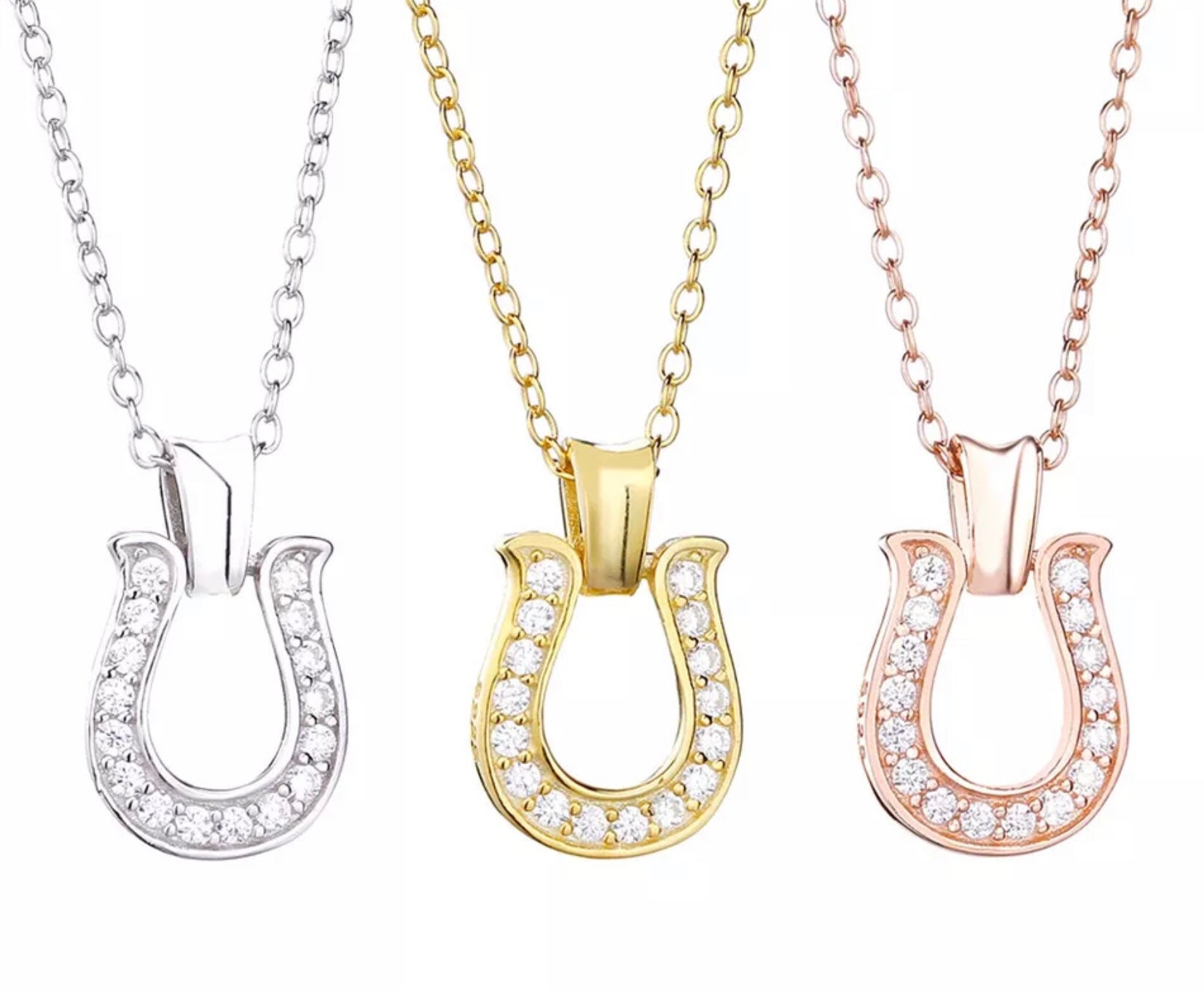 Collier fer à cheval collier fer à cheval en argent sterling - Etsy Canada