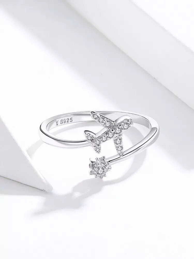 Airplane Ring Airplane Jewellery Travel Gifts Flight - Etsy UK