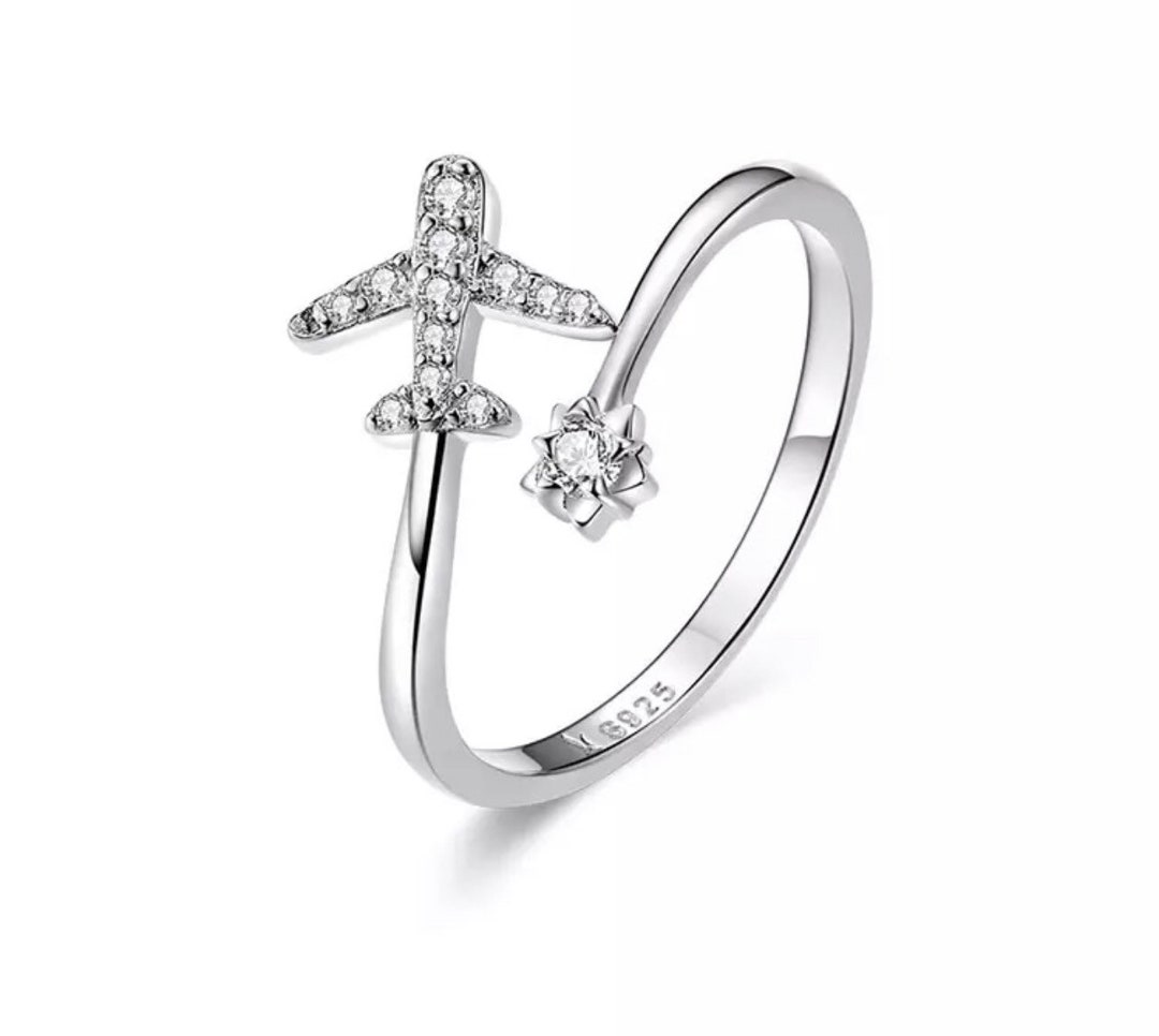 Airplane Ring Airplane Jewellery Travel Gifts Flight - Etsy UK