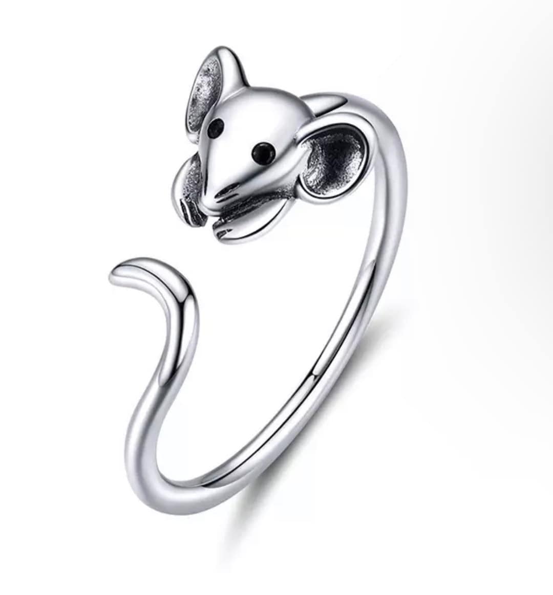 Mouse Ring, Sterling Silver Cute Mice Ring, Children Rings, Kids ...