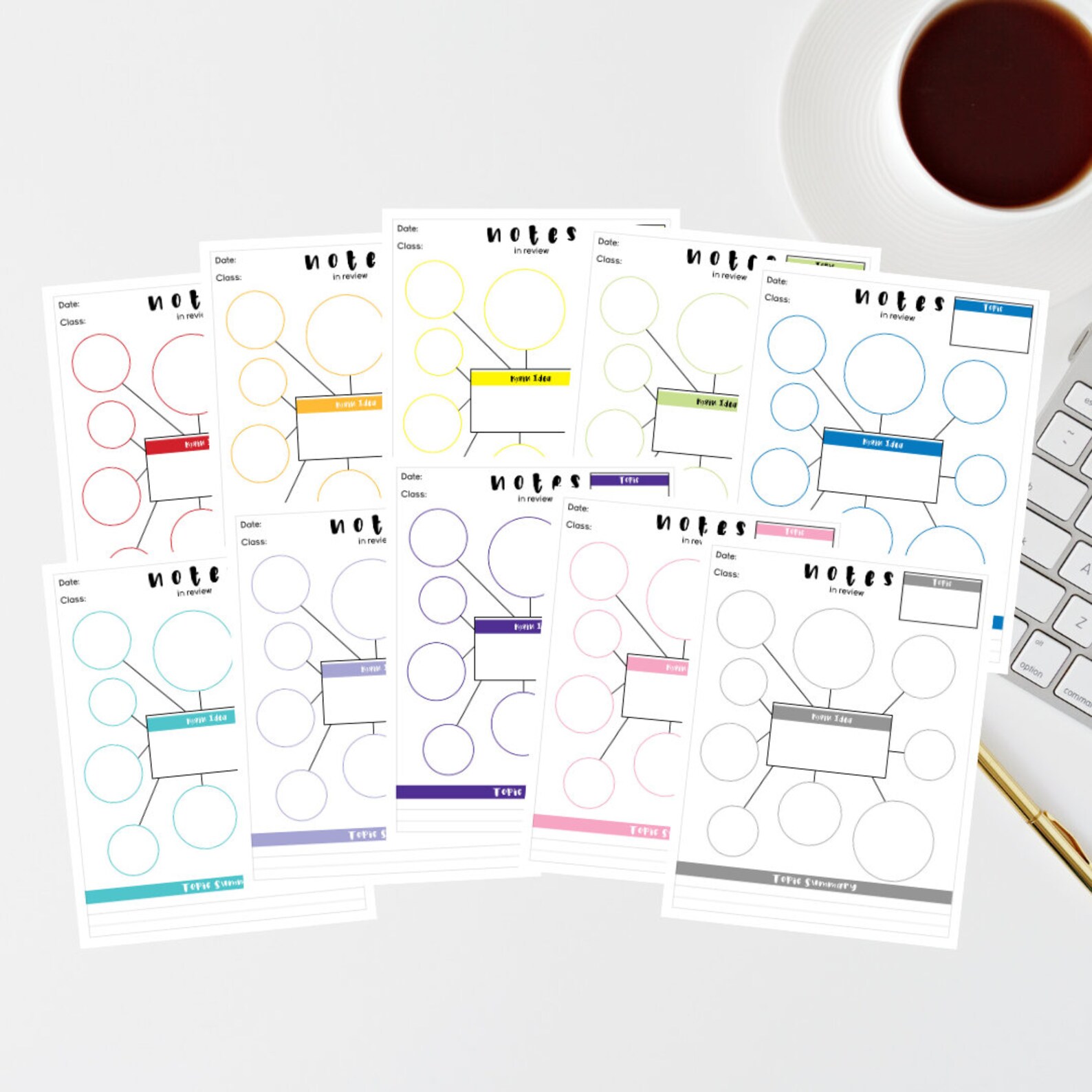 PRINTABLE Note Templates for Ipad Goodnotes Homeschool - Etsy