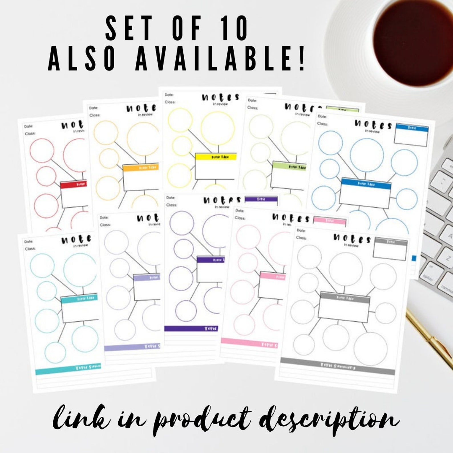 PRINTABLE Note Taking Template Homeschool Printable Mind - Etsy