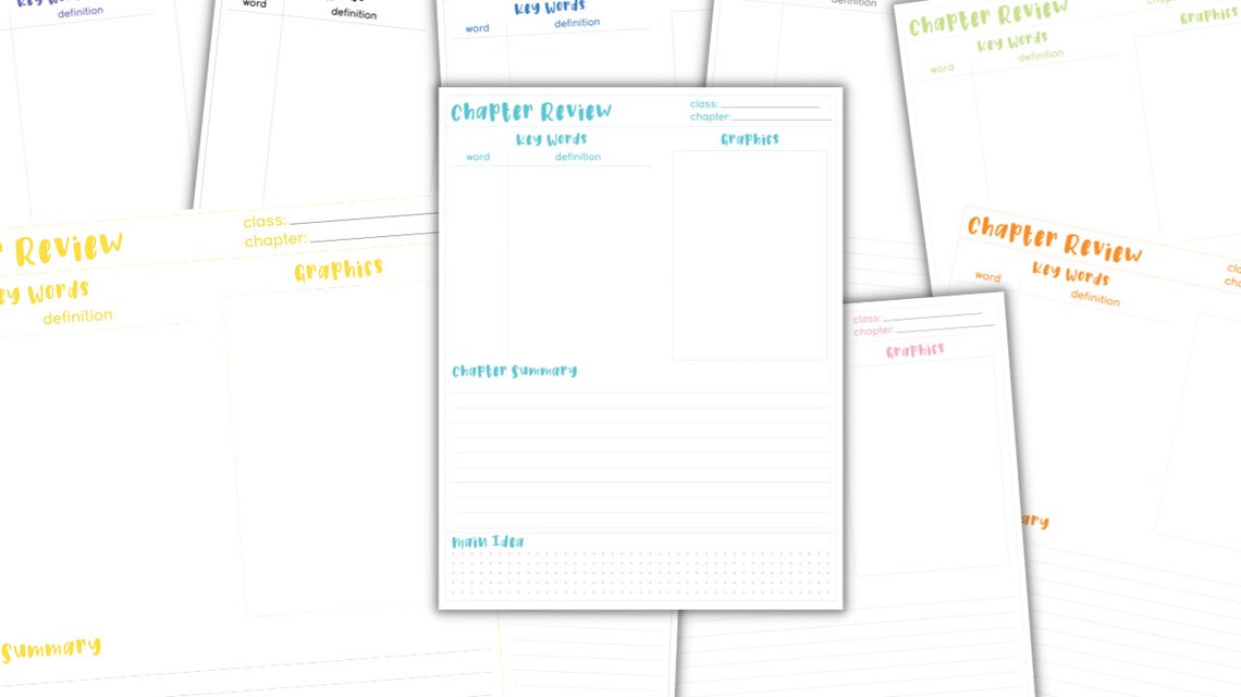 PRINTABLE Student Review Templates, Homeschool Printable, Chapter ...