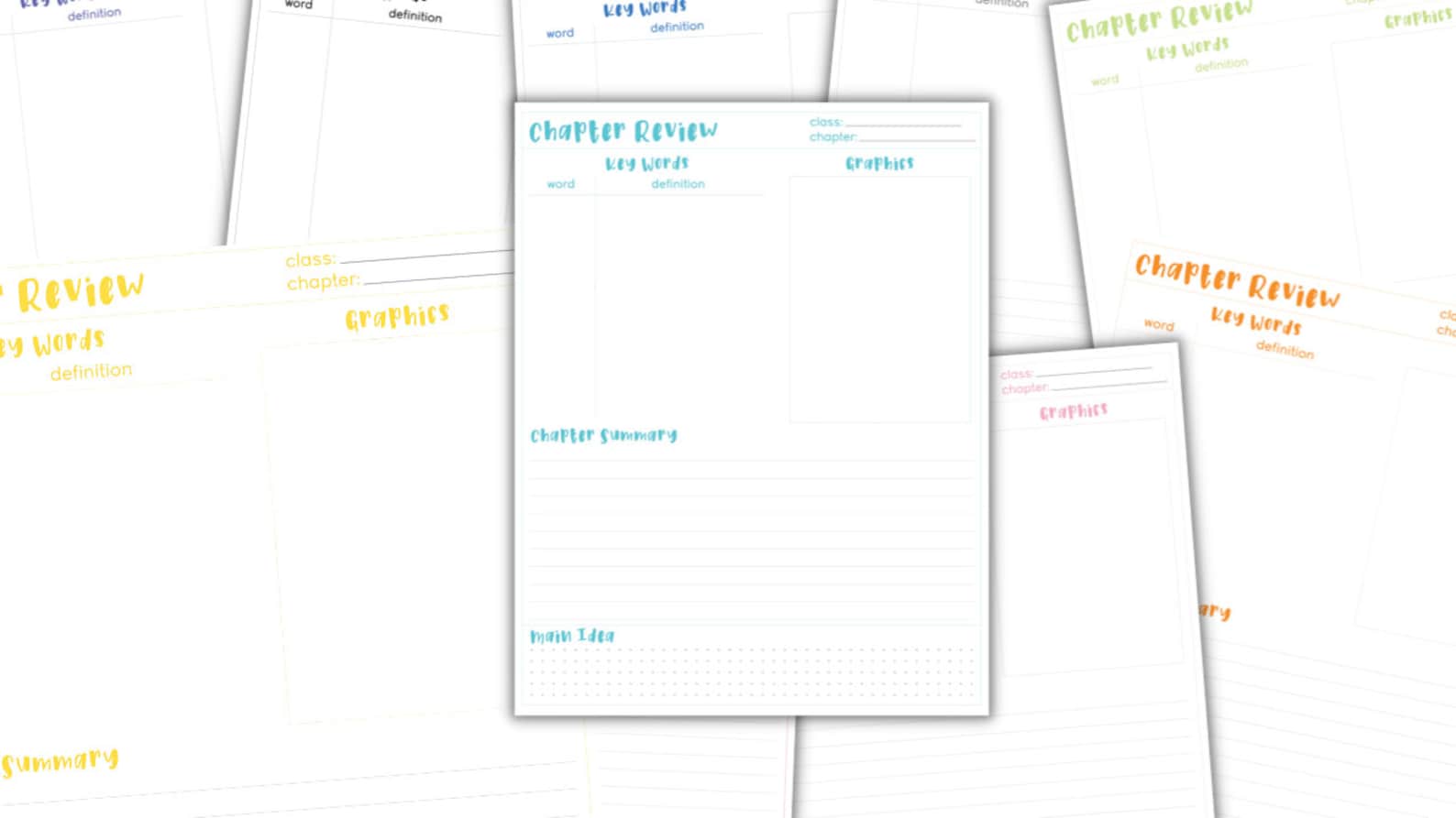 PRINTABLE Student Review Templates, Homeschool Printable, Chapter ...