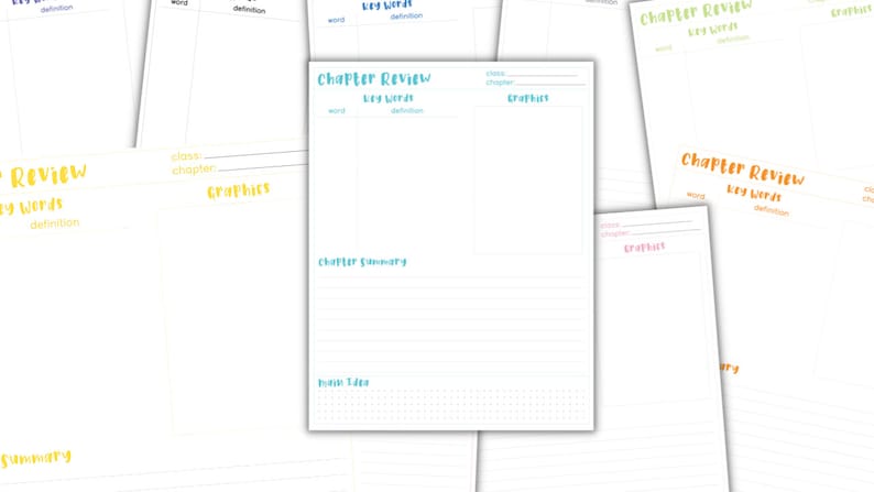 PRINTABLE Student Review Templates, Homeschool Printable, Chapter ...