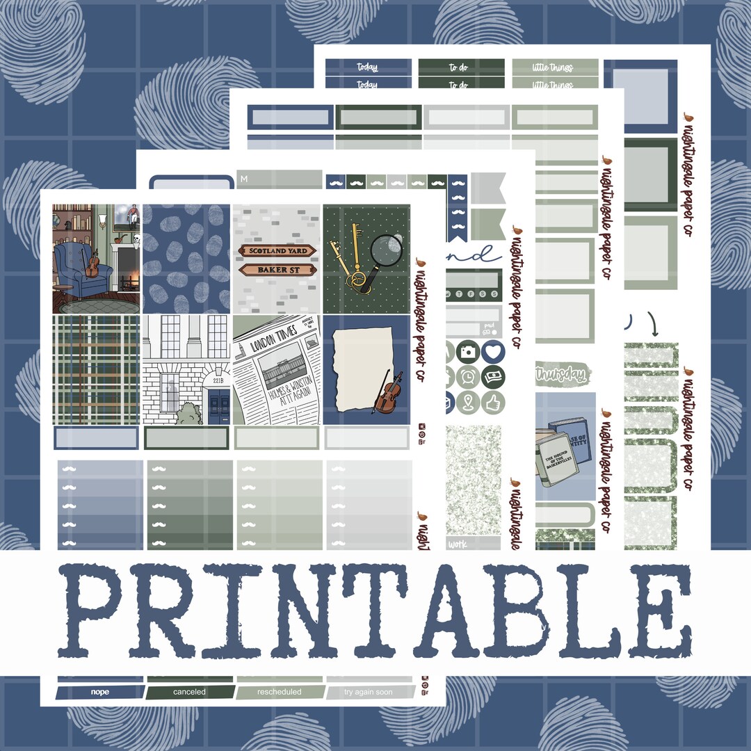 PRINTABLE Planner Sticker Kit Planner Stickers for Use With Erin ...