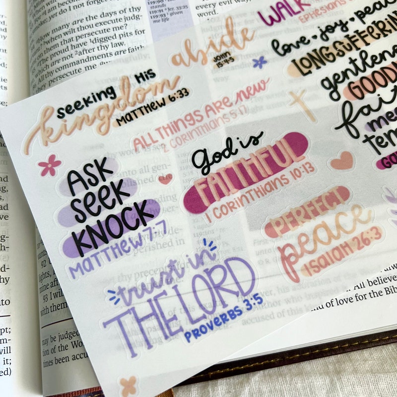Bible Journal Stickers - Etsy