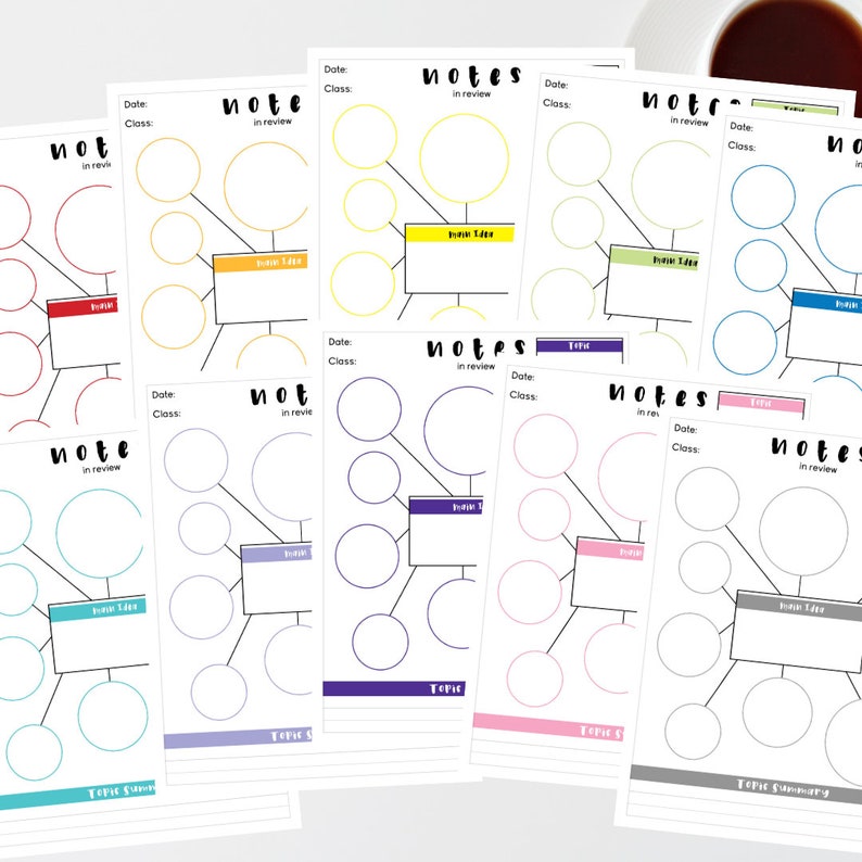 PRINTABLE Note Templates for Ipad Goodnotes Homeschool - Etsy