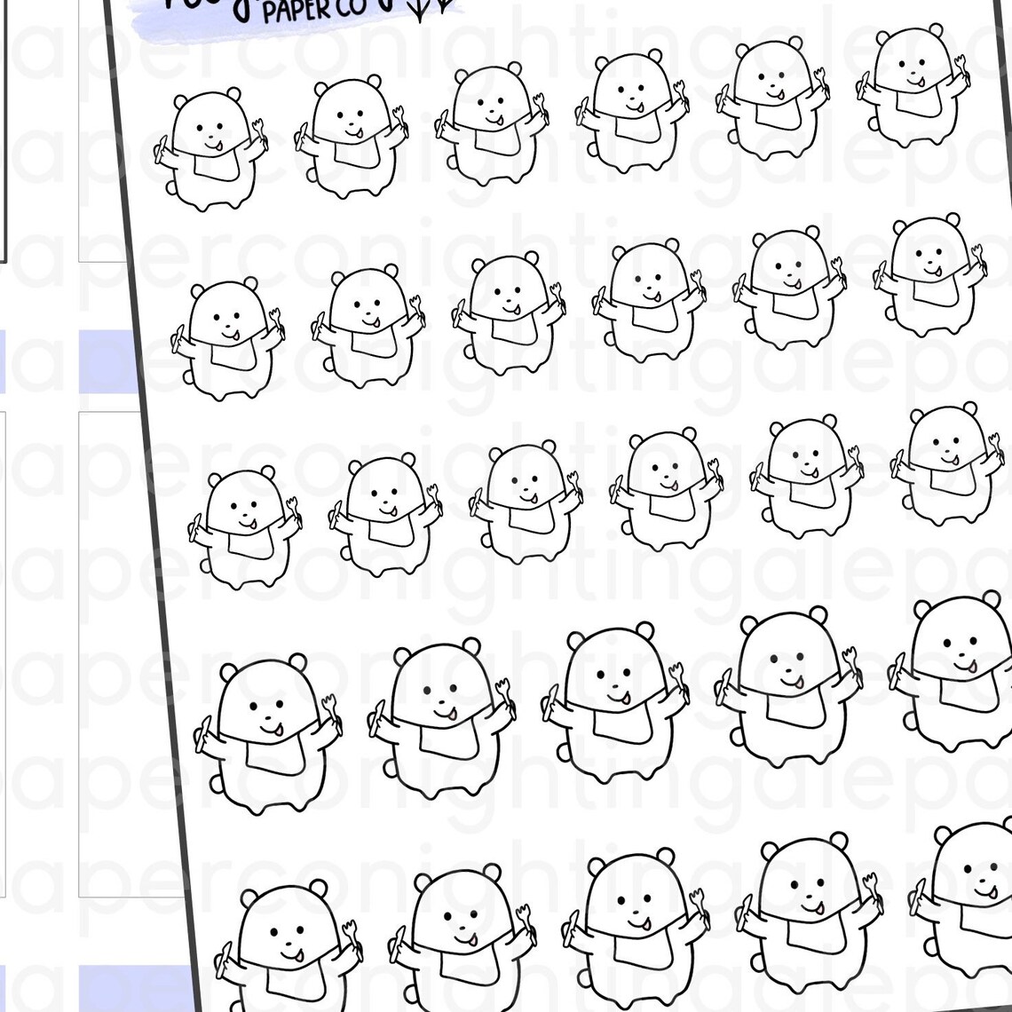 Eating Winston Hand Drawn Character Planner Stickers for Use | Etsy