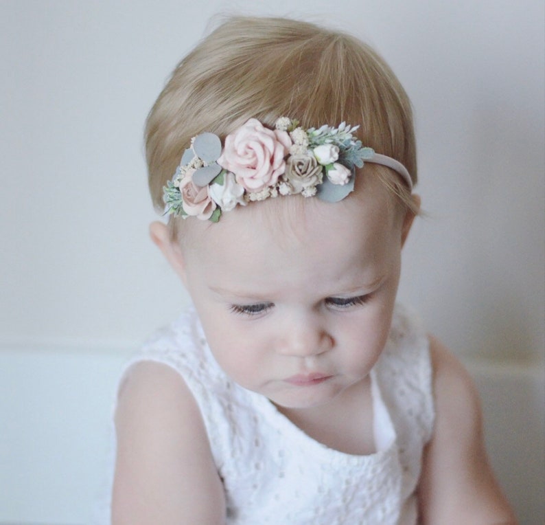 Blush flower crown ivory flower crown cream flower crown | Etsy