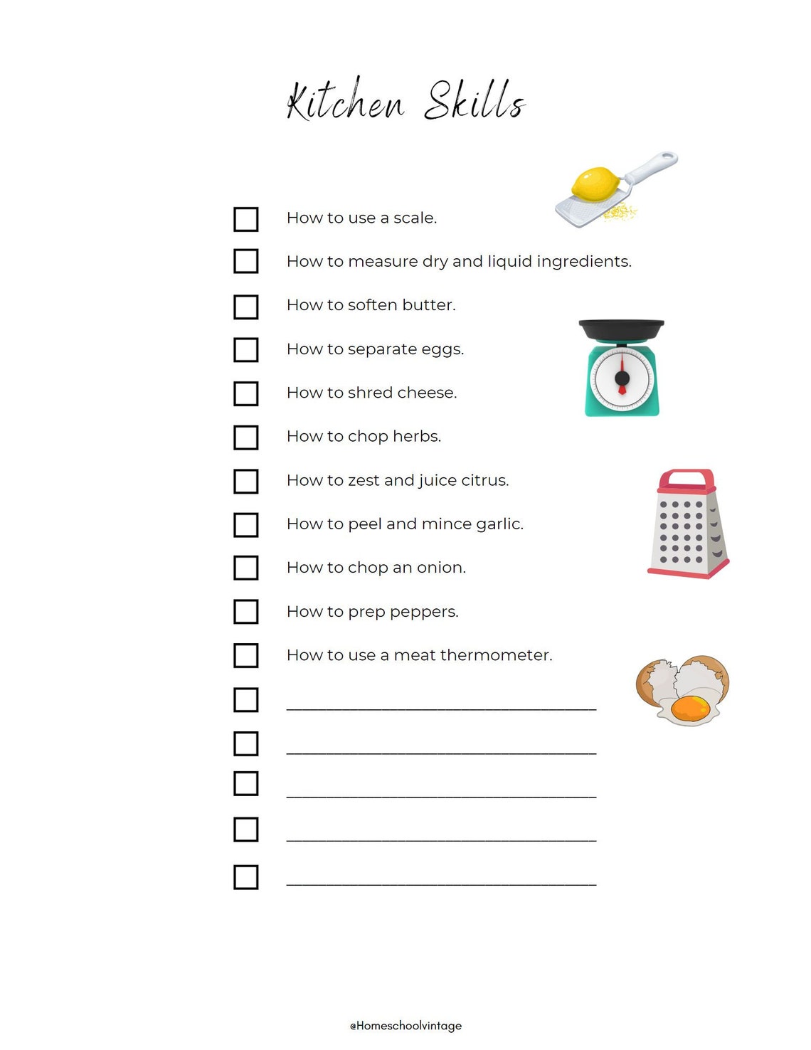 Let's Get Cooking Simple Ideas Homeschool Printable & Kitchen Skills ...