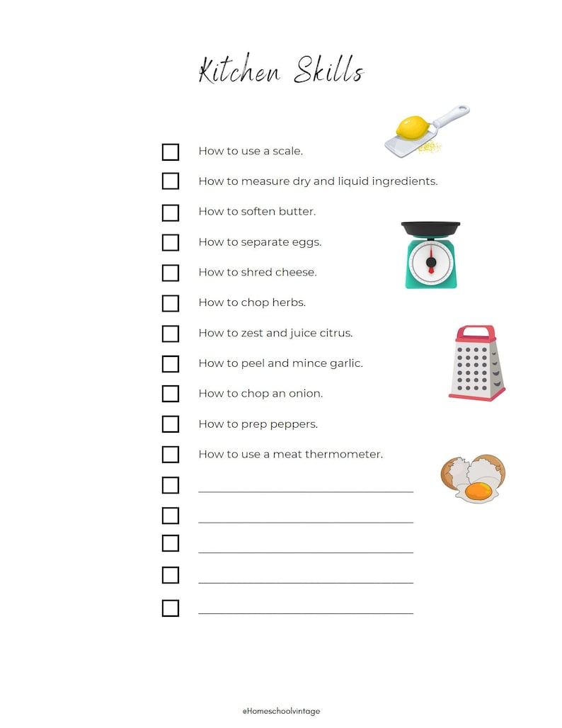 Let's Get Cooking Simple Ideas Homeschool Printable & Kitchen Skills ...