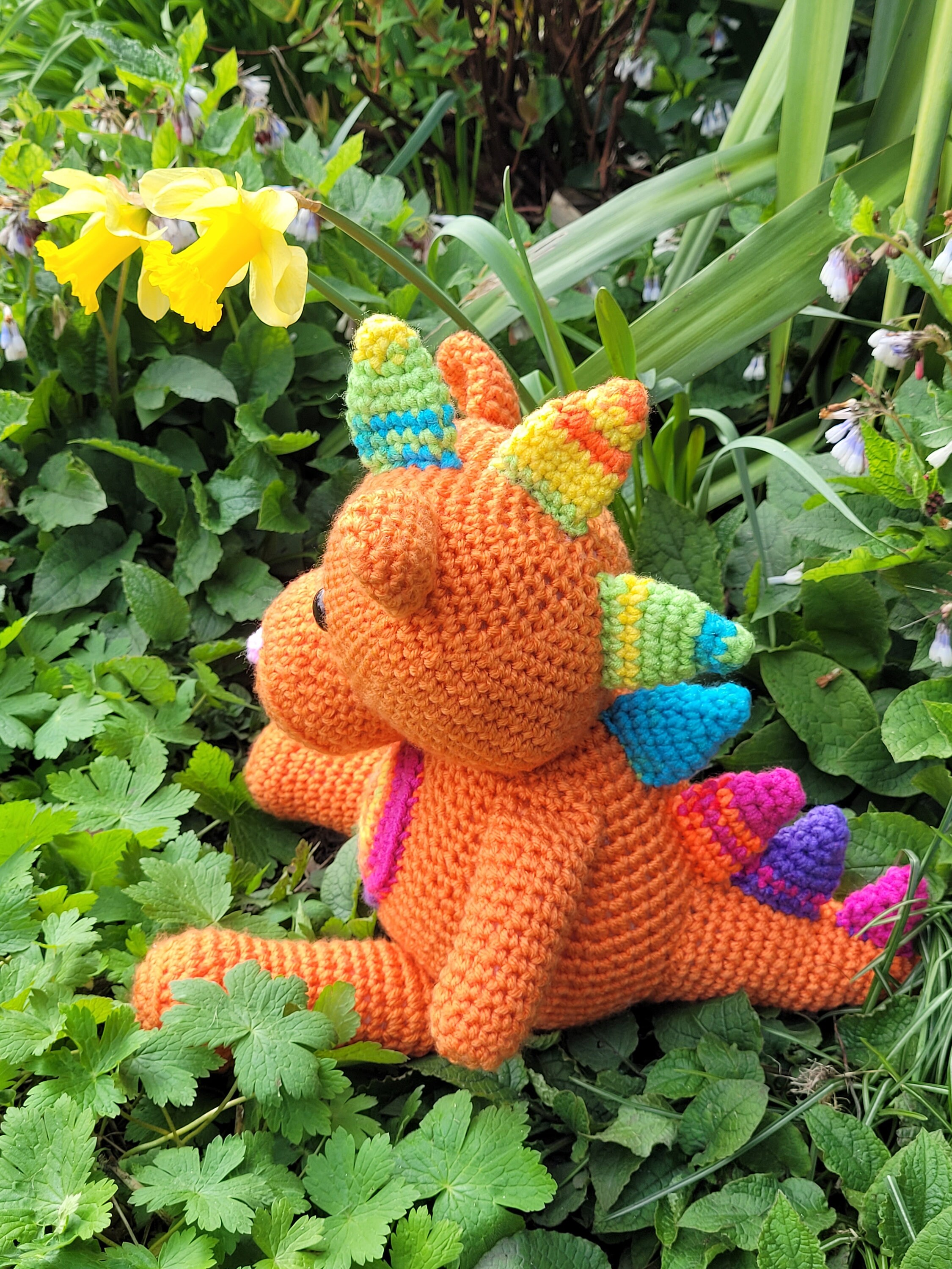 Loveable Dragon 'rainbow' springtime Made to Order Only - Etsy
