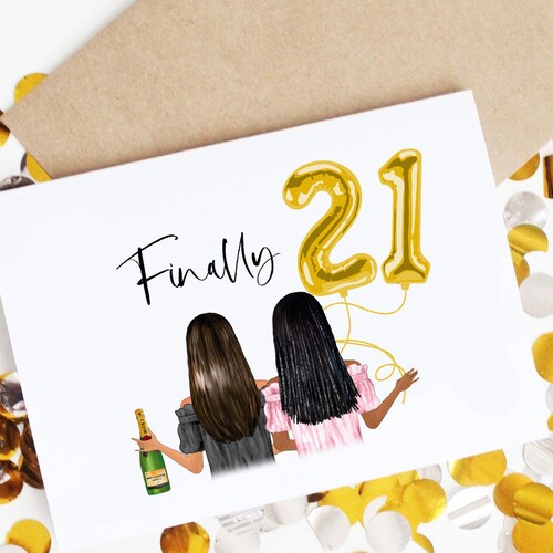 Finally 21 Custom Birthday Card 21st Birthday - Etsy