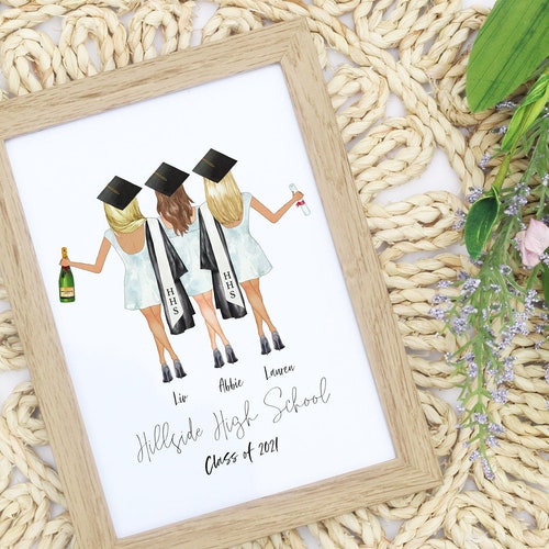 Best Friends Graduation Gift Custom Graduation Present | Etsy