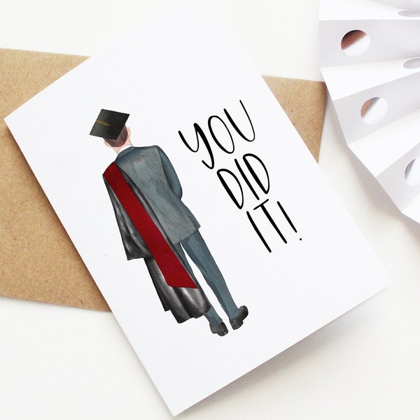 Male Graduation Card - Etsy