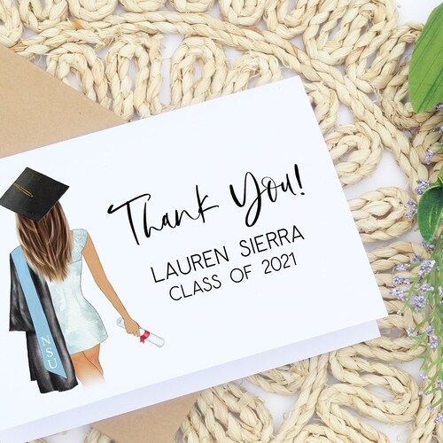 High School Graduation Thank You Notes Personalized - Etsy