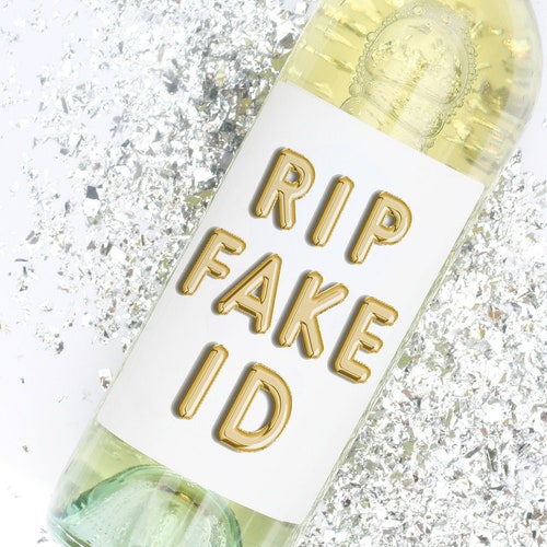 RIP Fake ID Wine Label 21st Birthday Gift Alcohol Gift - Etsy