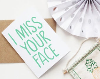 I miss you card | Etsy