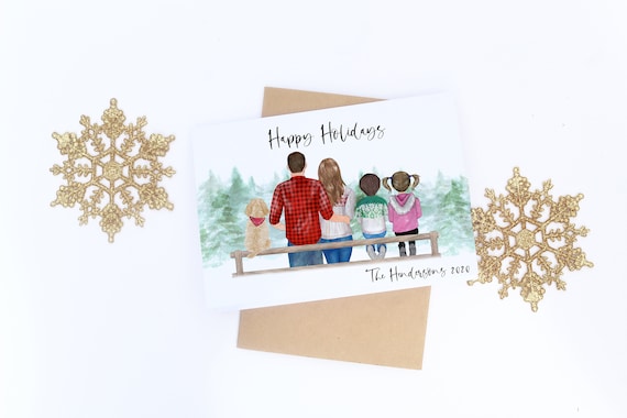 Custom Family Christmas Card Family Happy Holidays | Etsy