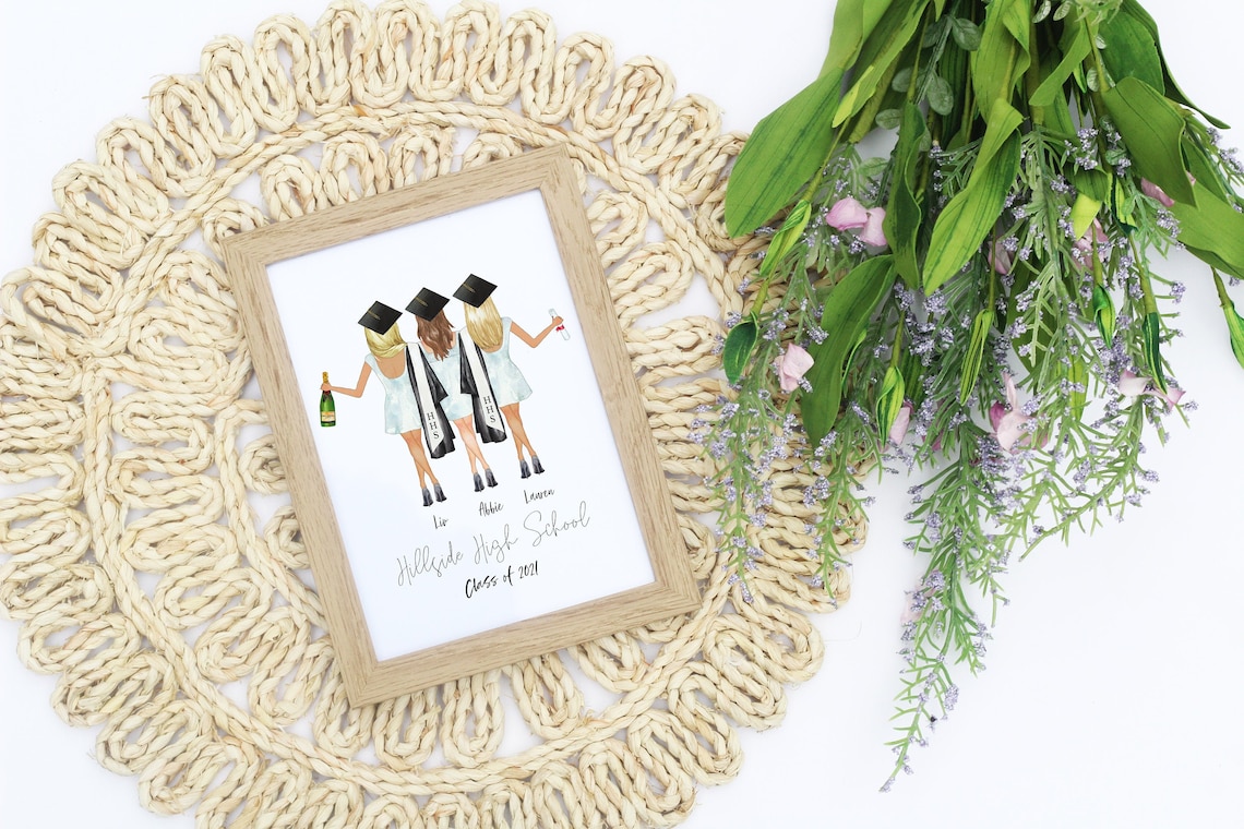 Best Friends Graduation Gift Custom Graduation Present - Etsy