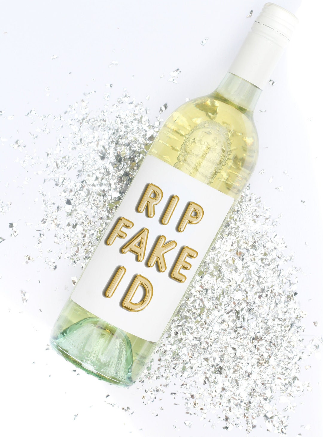 RIP Fake ID | Wine Label | 21st Birthday Gift | Alcohol Gift ...