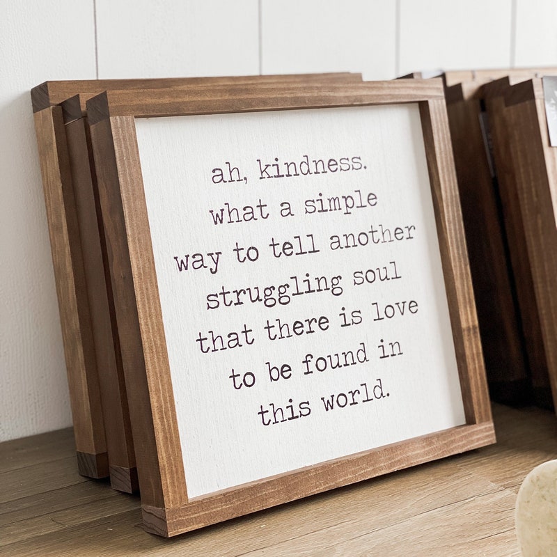 Kindness Wood Sign - Etsy