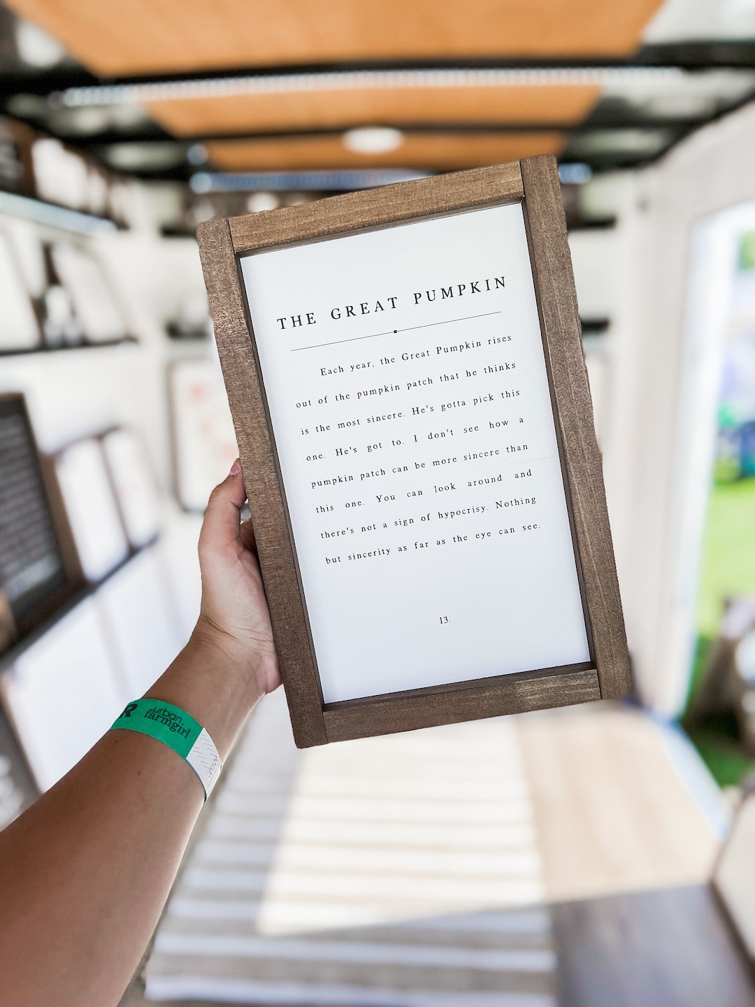 The Great Pumpkin - Charlie Brown Wood Sign | Charlie Brown Fall Wall ...