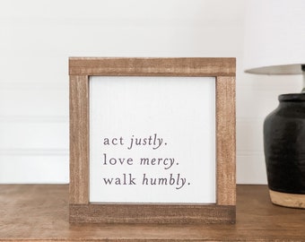 Micah 6 8 Sign - Etsy