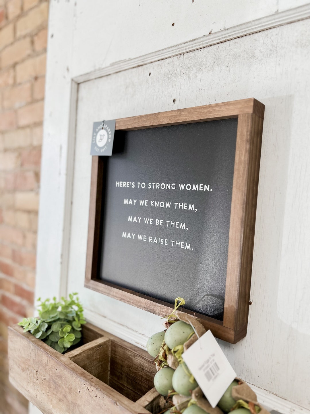 Here's to Strong Women Wood Sign | Strong Women Wood Sign | Handcrafted ...