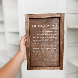 The Great Pumpkin Charlie Brown Wood Sign Charlie Brown Fall Wall Art ...