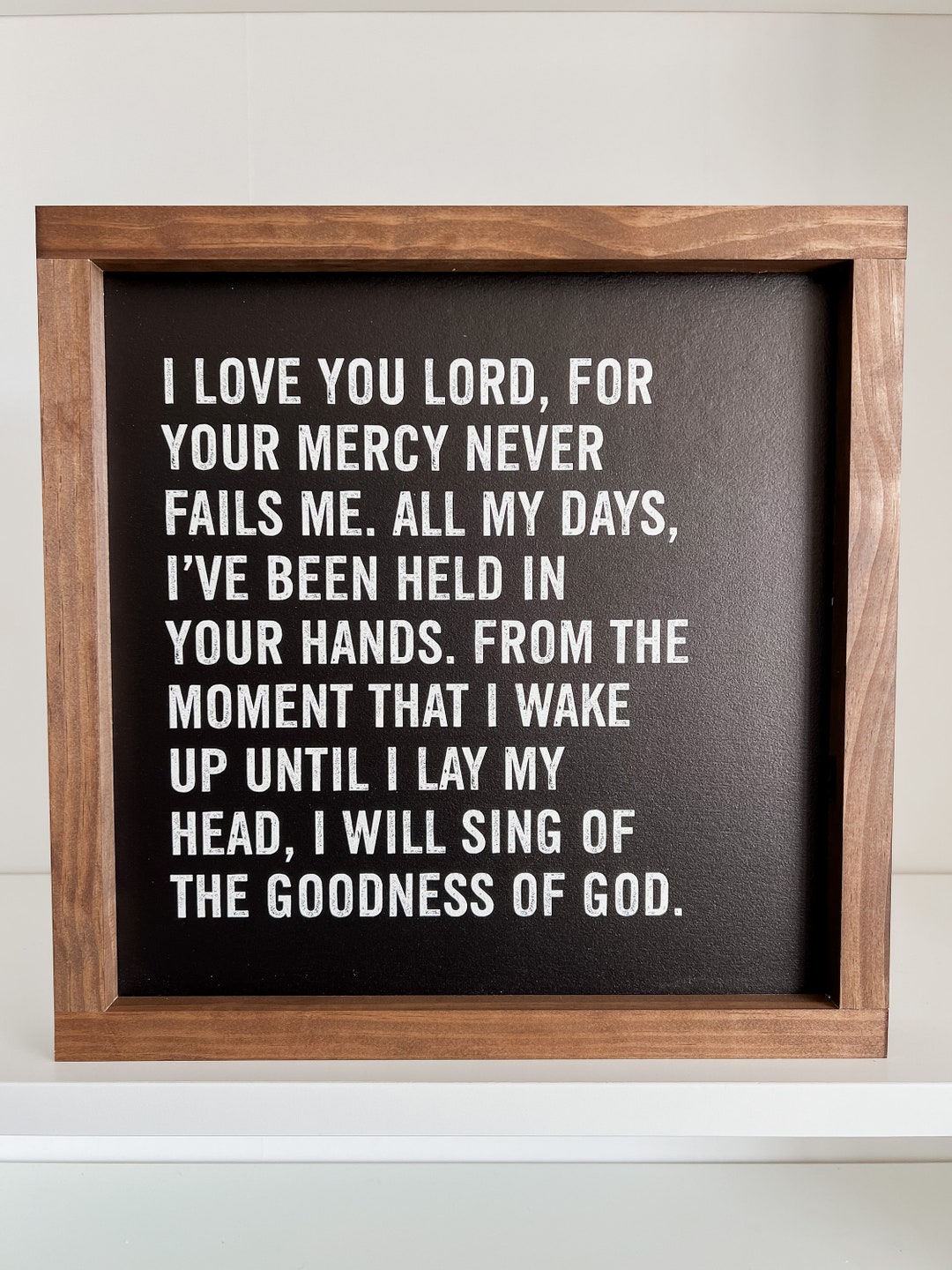 I Love You Lord for Your Mercy Never Fails | Goodness of God Wood Sign ...