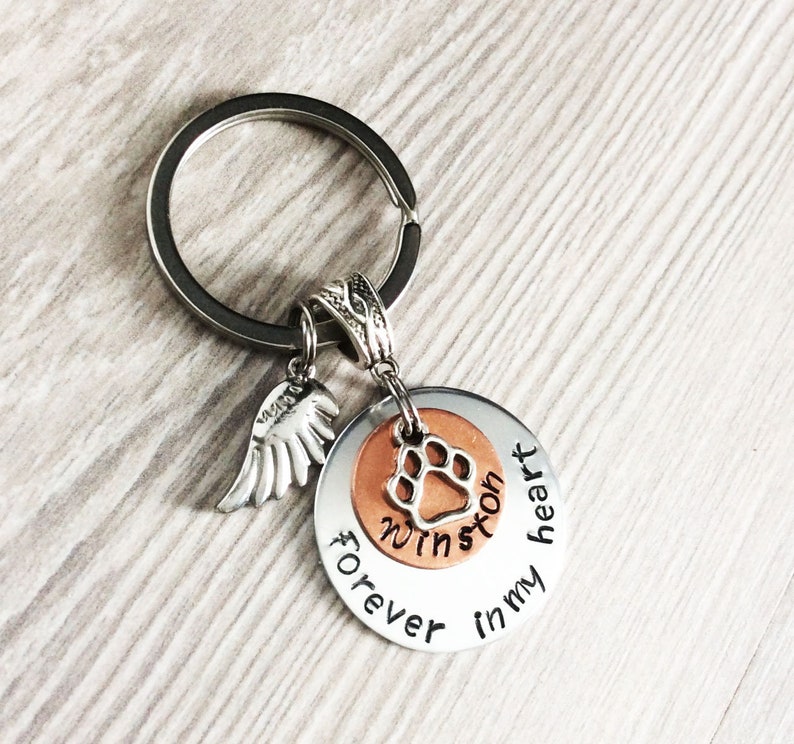 Memorial KEY RING KEYCHAIN Wing Remembrance Sympathy Gift Luna | Etsy ...