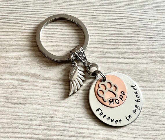 Memorial KEY RING KEYCHAIN Wing Remembrance Sympathy Gift Luna | Etsy ...