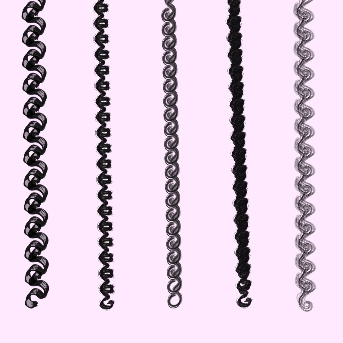 Procreate Curly Hair Brushes Procreate Brushes Procreate Brush Pack