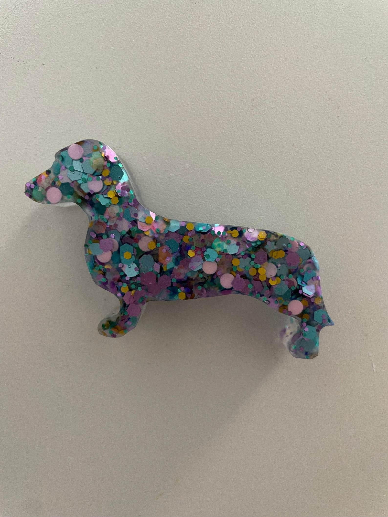 Chunky Glitter Dachshund Fridge Magnets - Set of 4 - Etsy
