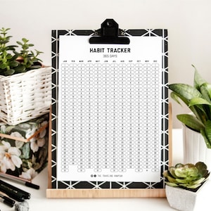 Habit Tracker Printable PDF // 12 Month Tracker // Daily Tracker ...