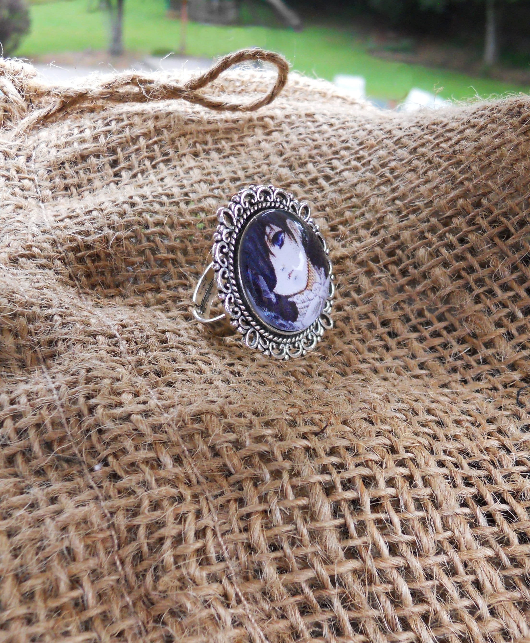 Anime Ciel Phantomhive Adjustable Ring Antique Silver Finish | Etsy