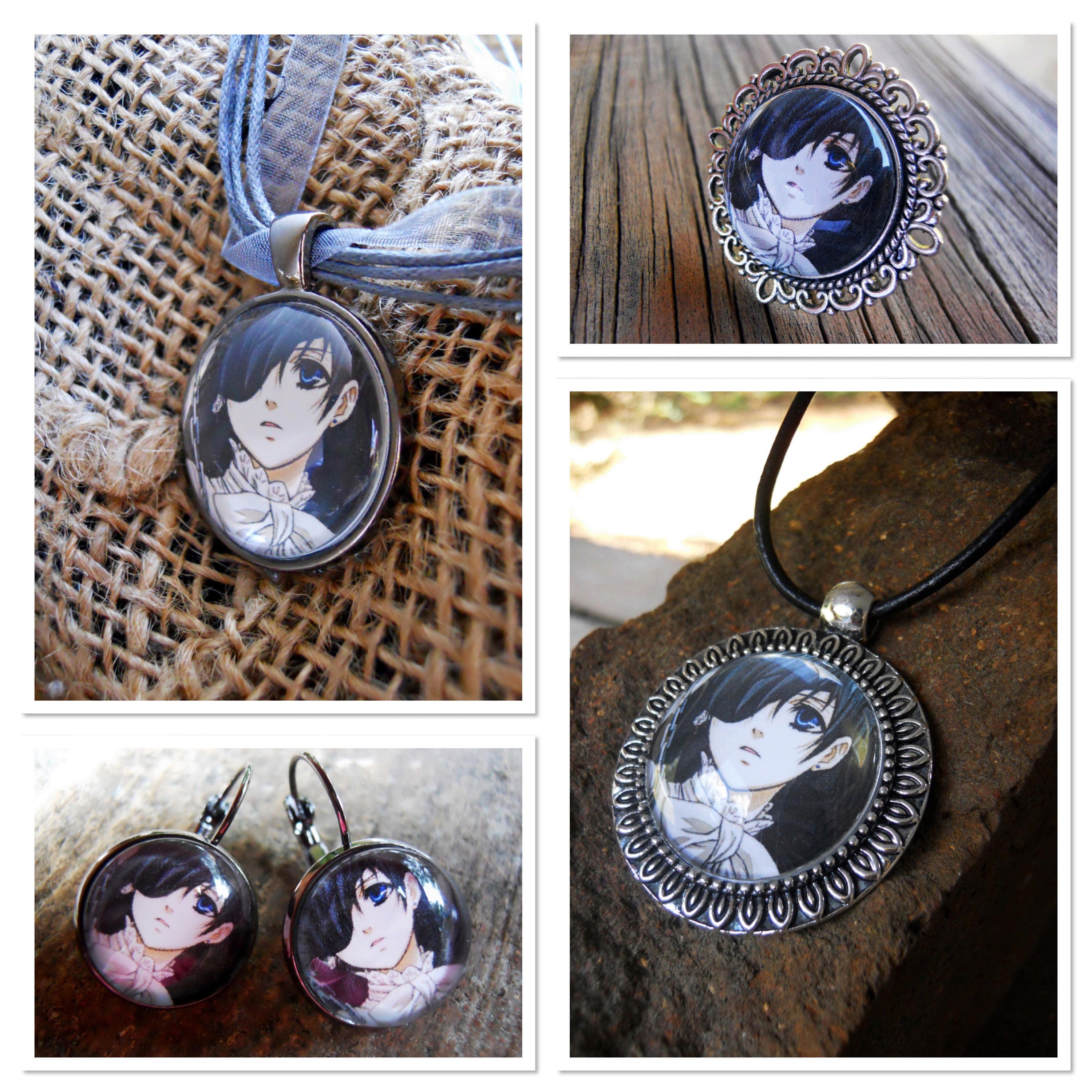 Anime Ciel Phantomhive Adjustable Ring Antique Silver Finish | Etsy